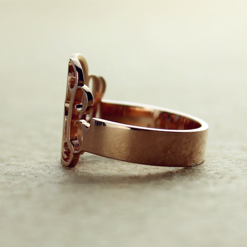 Rose Gold Monogram Rings | Paul Smith